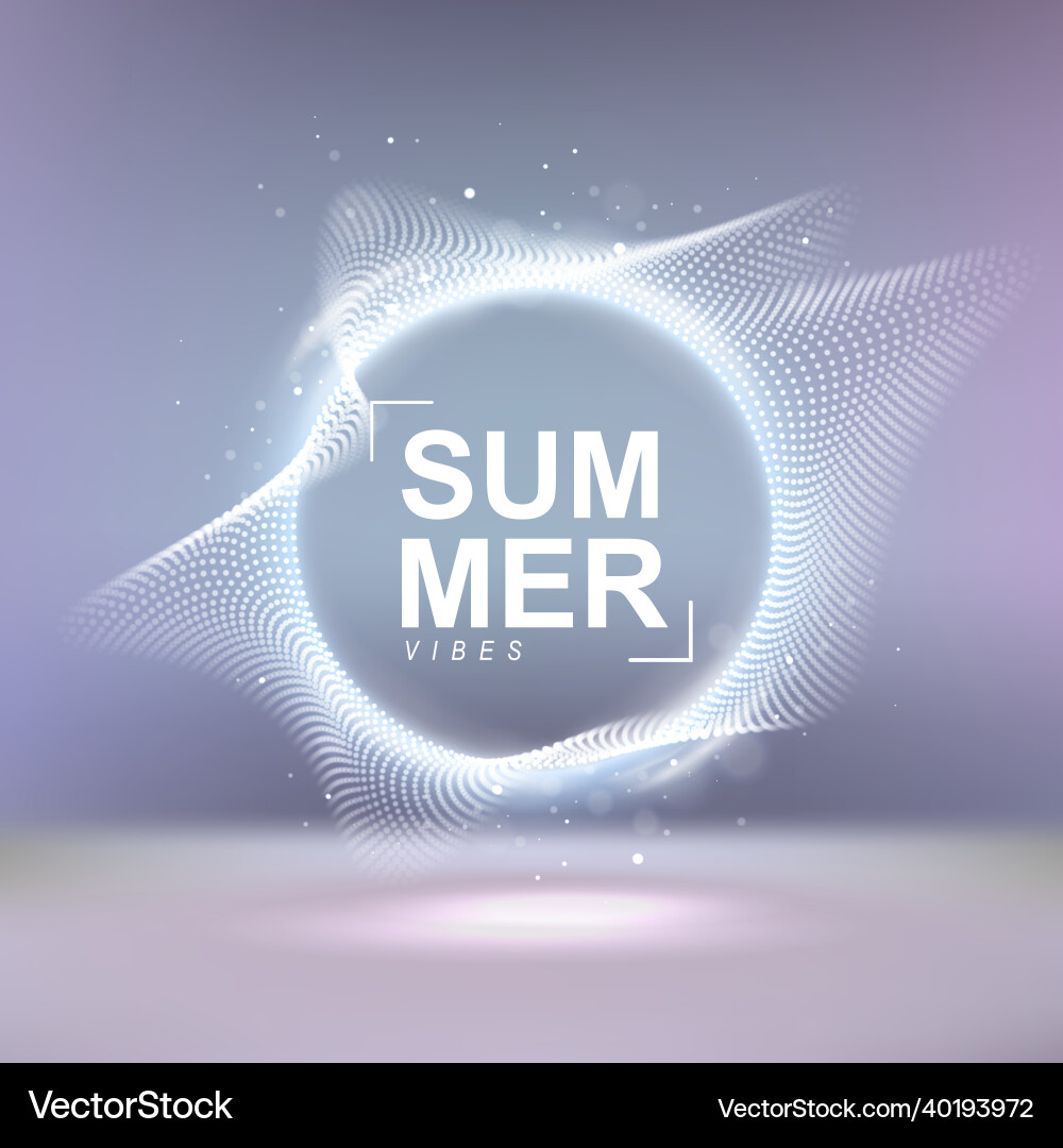 Deformed circle shape of the particles trendy Vector Image