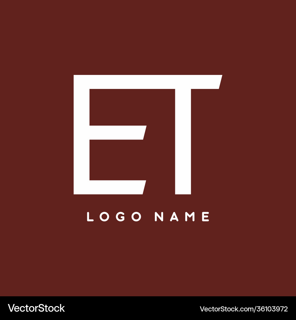 Et merger logo template Royalty Free Vector Image