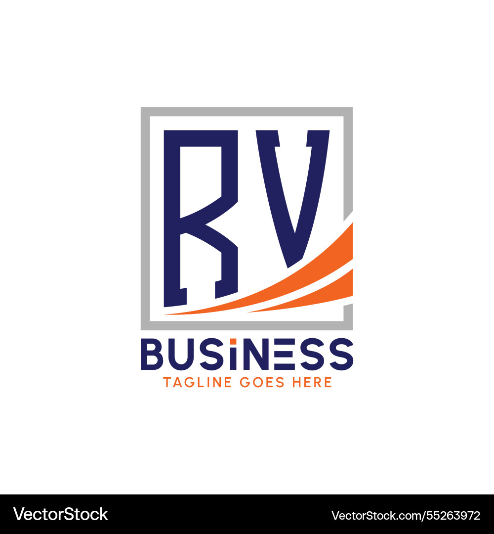 Letter rv business logo modern Royalty Free Vector Image