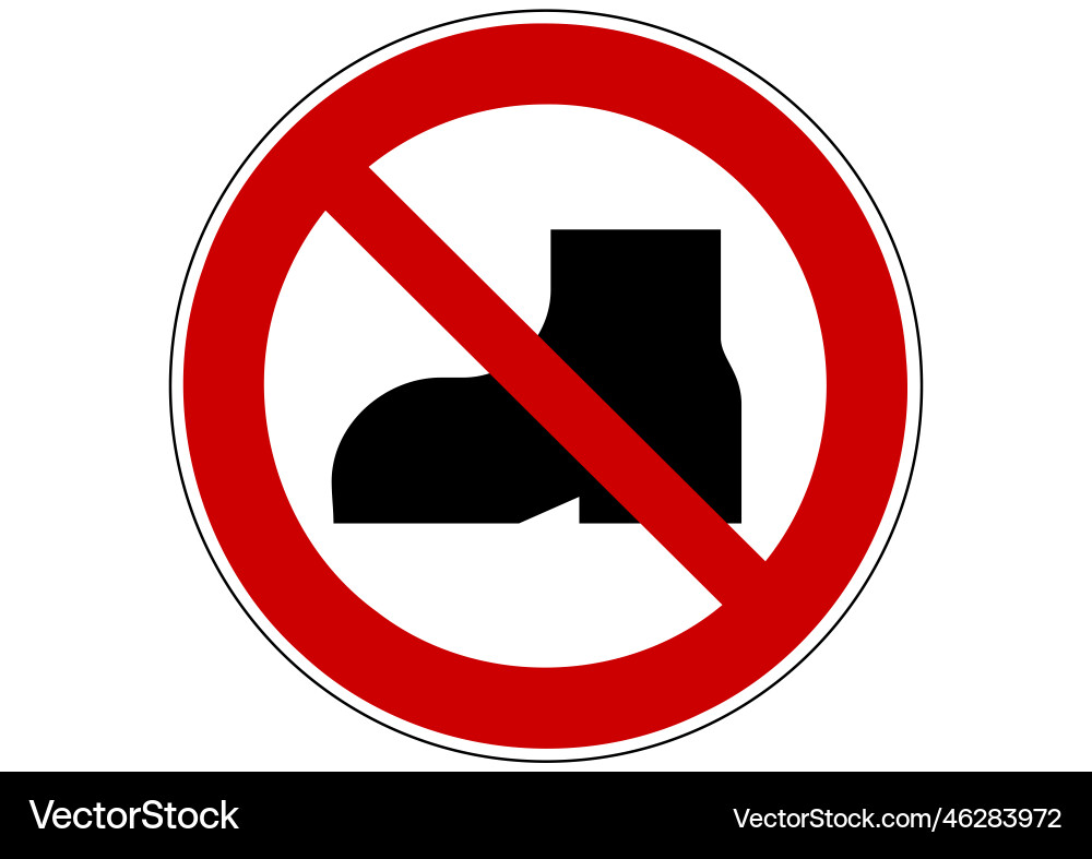 No shoes Royalty Free Vector Image - VectorStock
