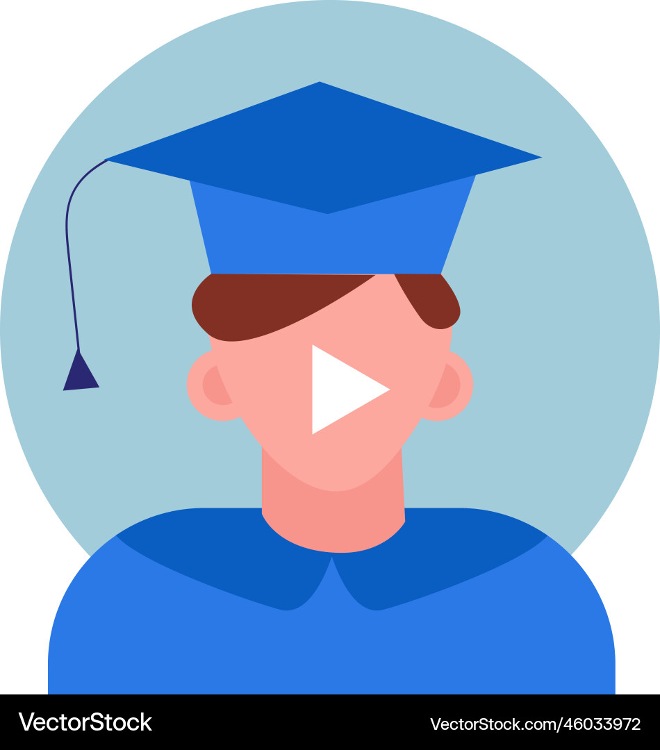 Online tutor avatar composition Royalty Free Vector Image