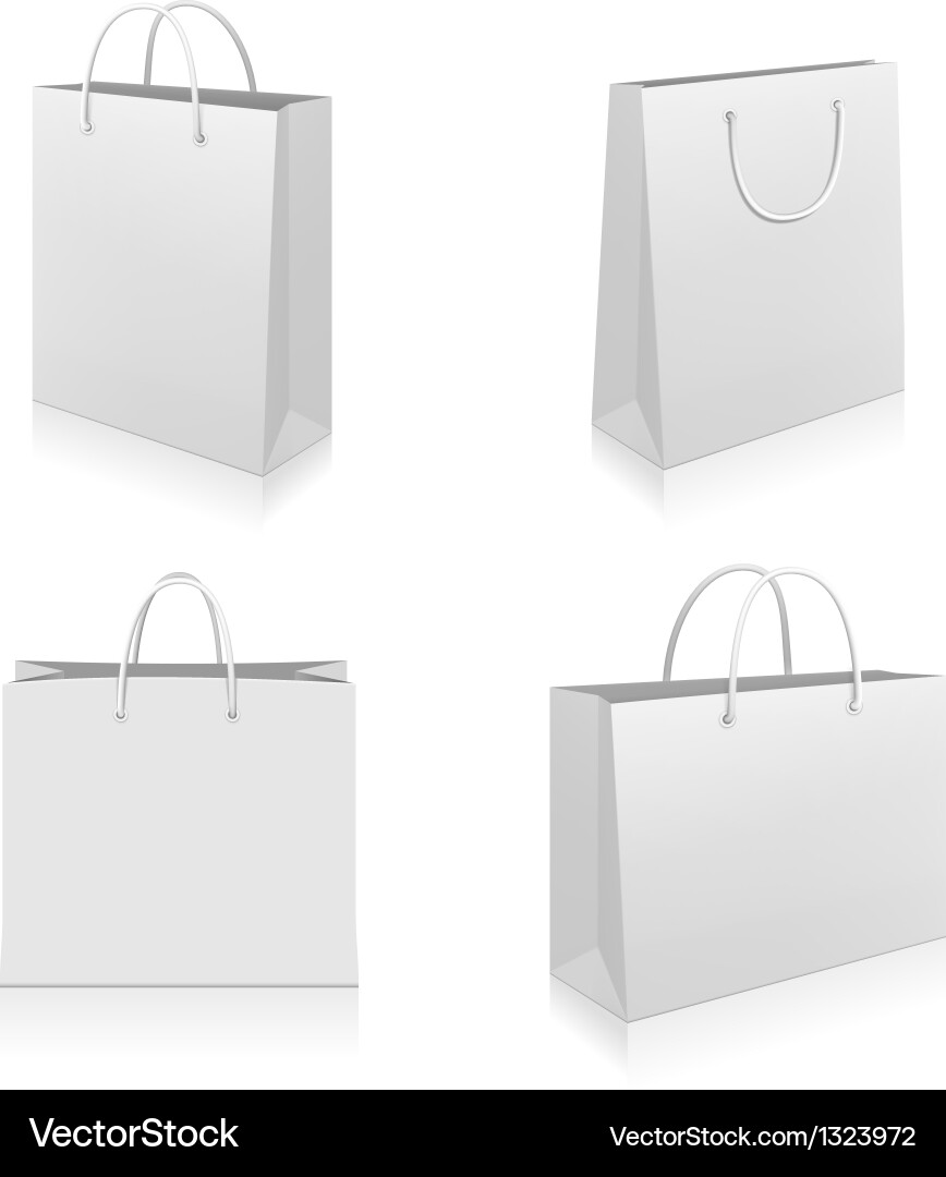 Paper Shopping Bags Royalty Free Vector Image - VectorStock
