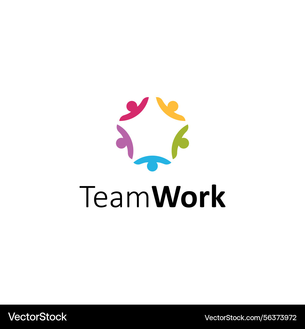 Team work logo Royalty Free Vector Image - VectorStock
