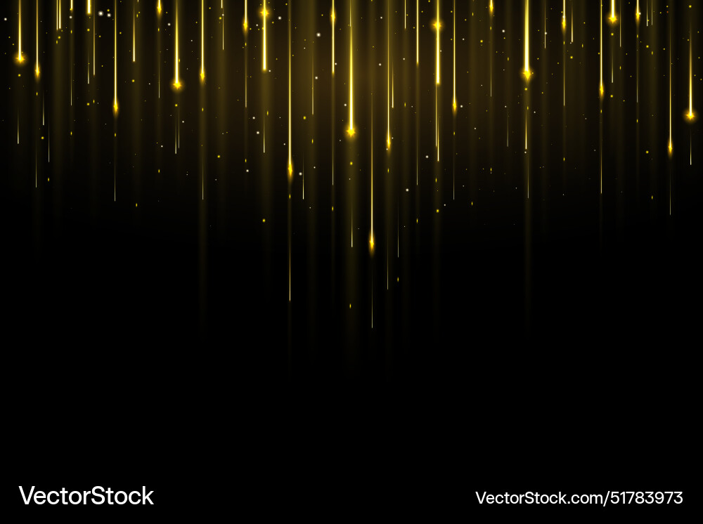 Abstract elegant gold glowing line with lighting Vector Image