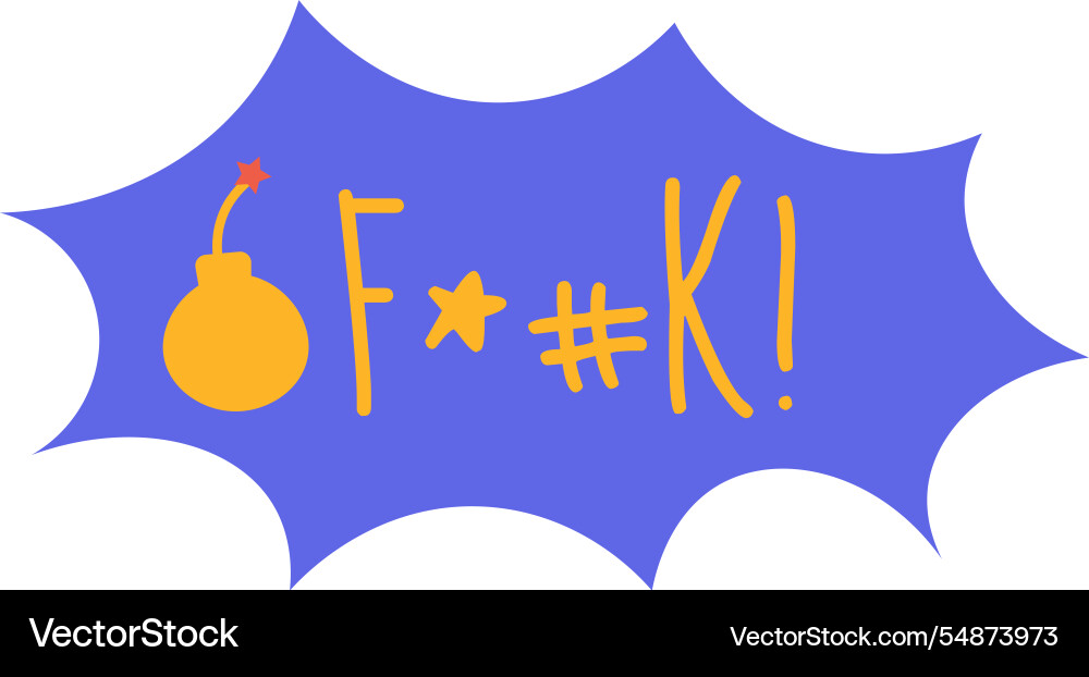 Angry word speech bubble Royalty Free Vector Image