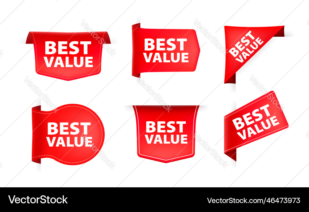 Best Value Ribbon Banner Royalty Free Vector Image