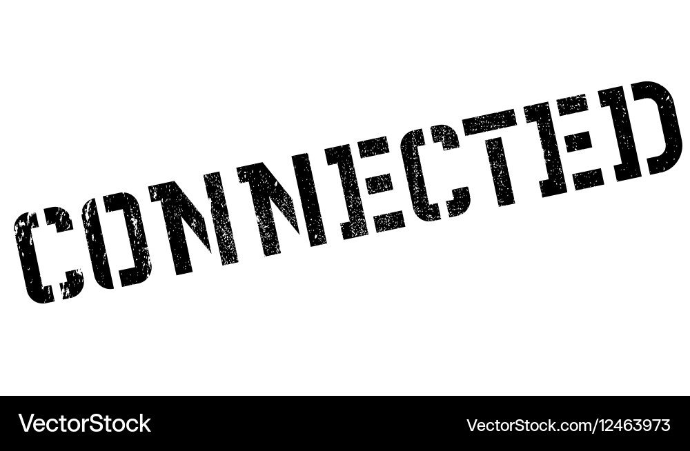 Connected rubber stamp Royalty Free Vector Image