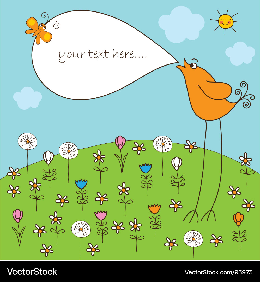 Cute songbird Royalty Free Vector Image - VectorStock