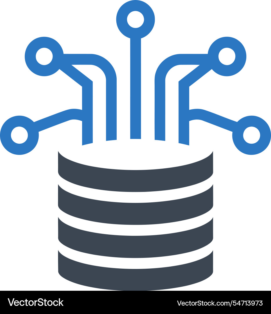 Data technology storage icon Royalty Free Vector Image