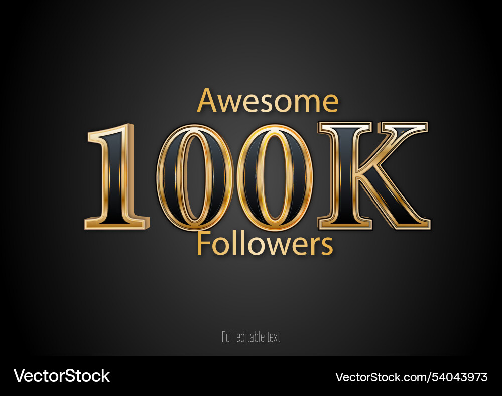 Gold text effect Royalty Free Vector Image - VectorStock