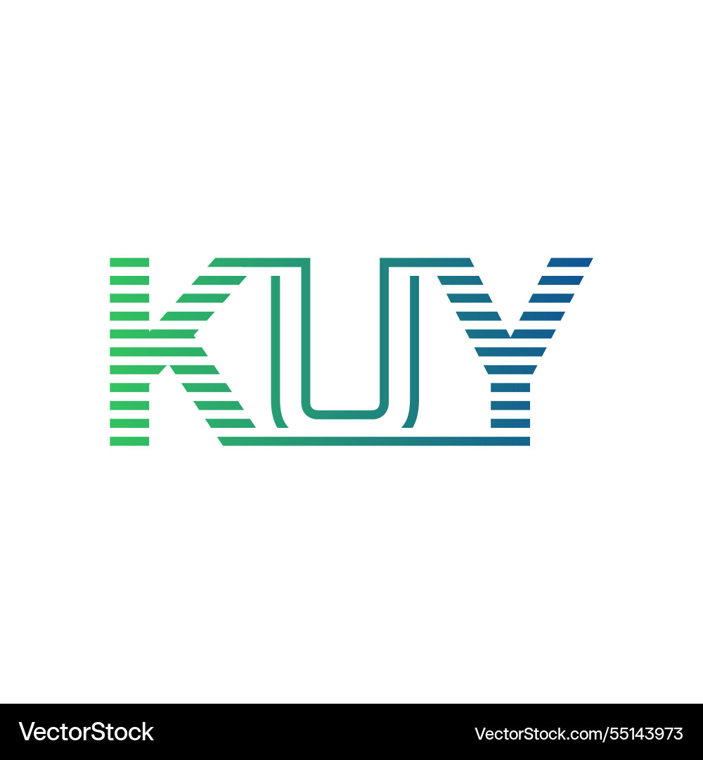 Modern kuy logo design letter minimalist Vector Image