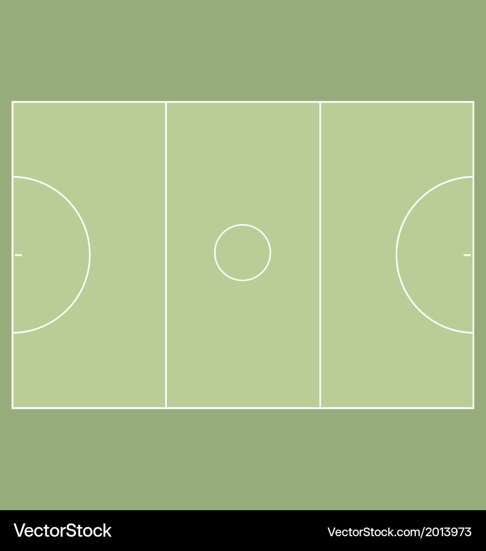 Netball court Royalty Free Vector Image - VectorStock