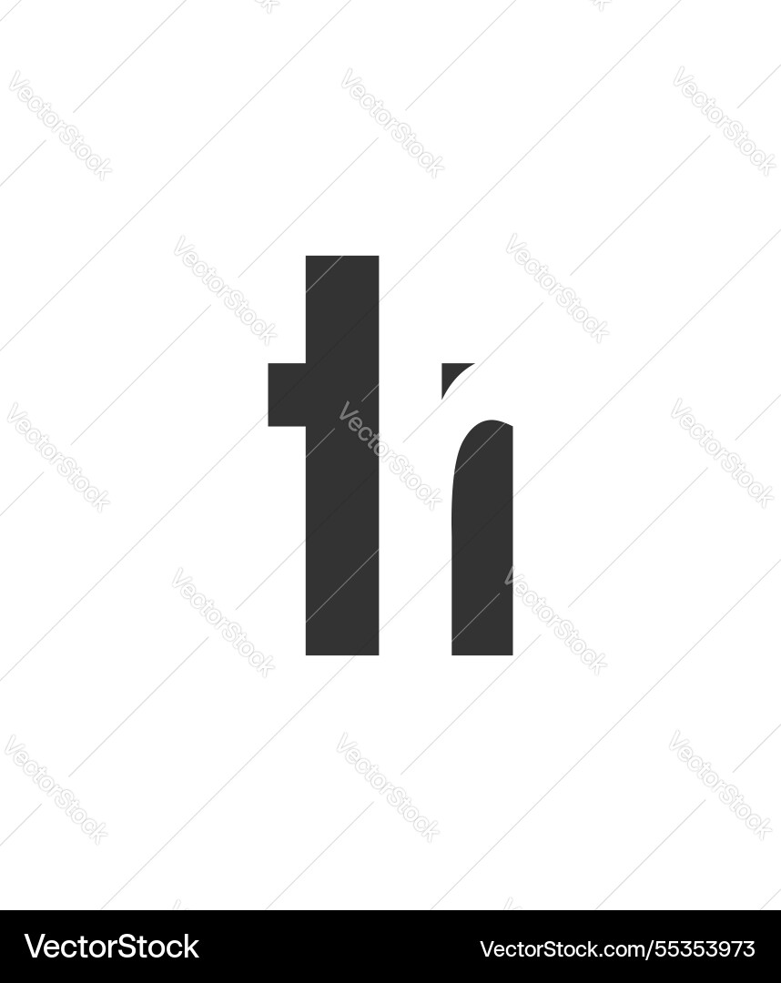 Tr creative geometric initial based modern and Vector Image