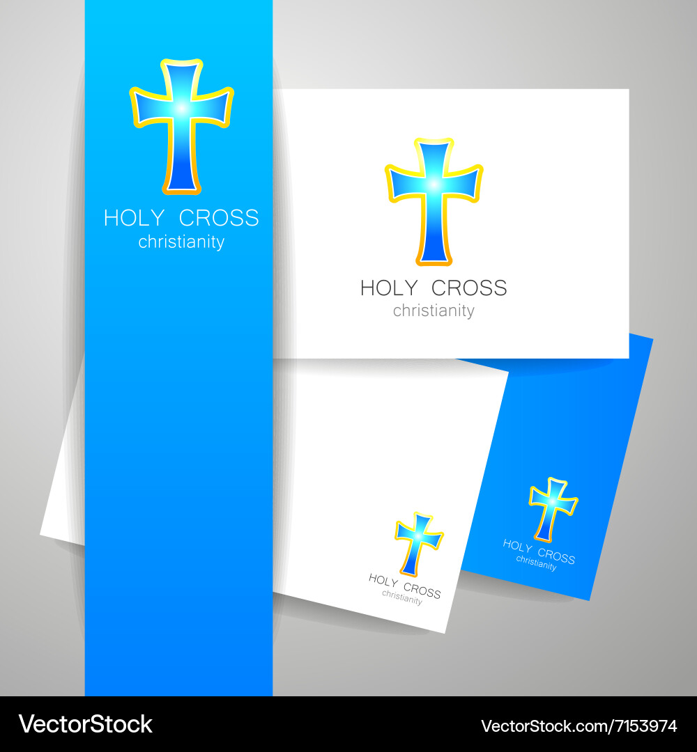 Holy cross logo Royalty Free Vector Image - VectorStock