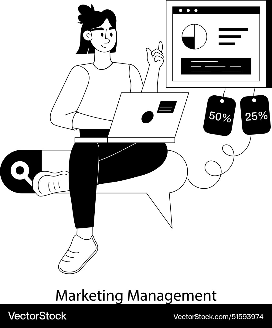 Marketing management Royalty Free Vector Image