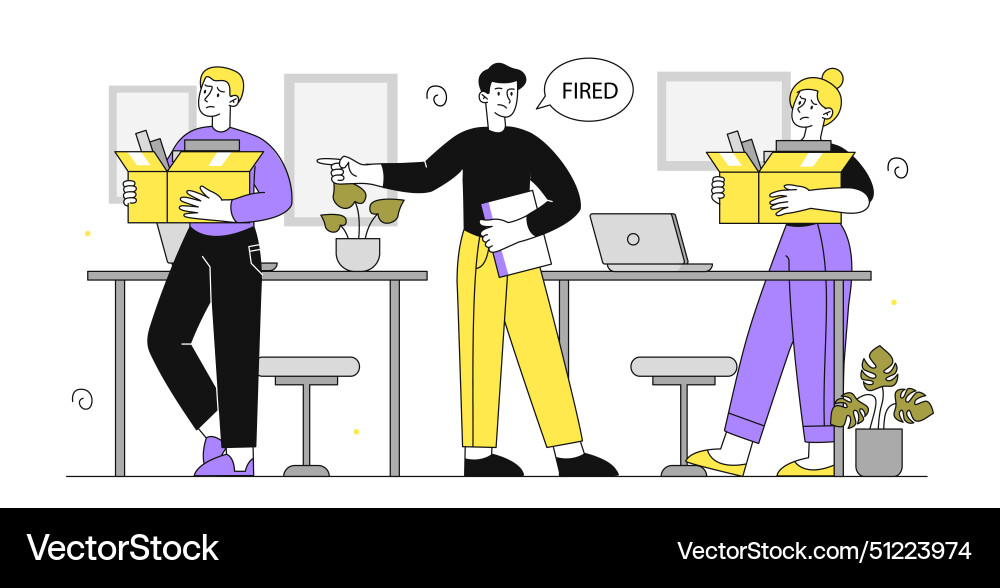 Mass release of workers simple Royalty Free Vector Image