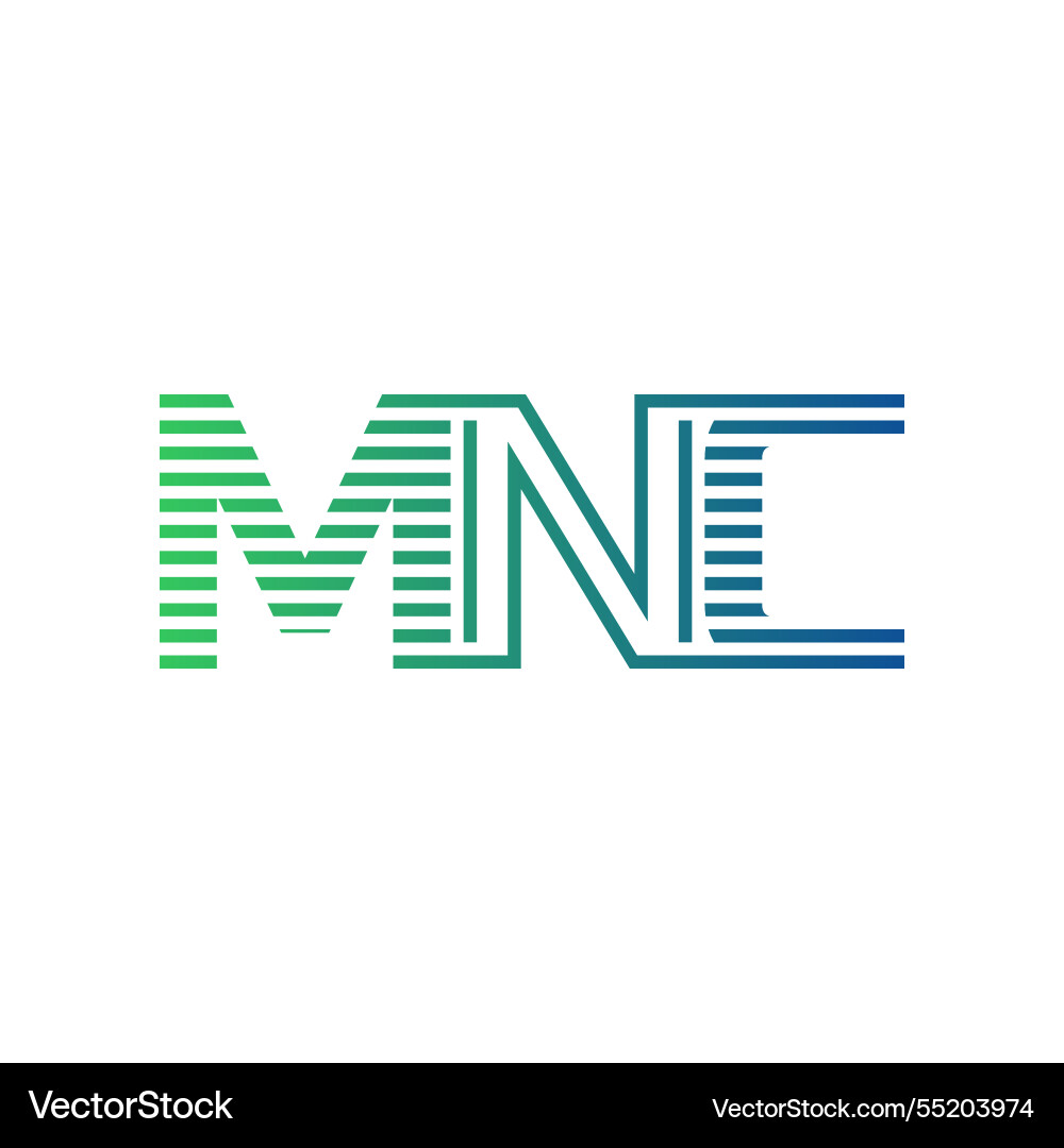 Modern mnc logo design letter minimalist Vector Image