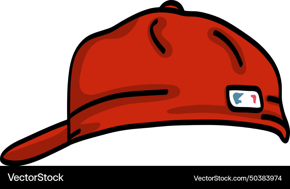 Red baseball cap hat Royalty Free Vector Image