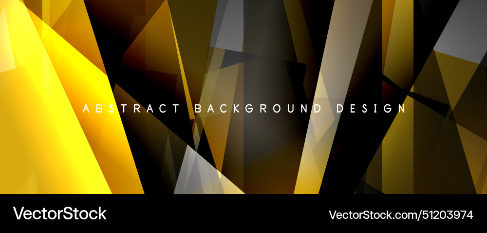 Yellow abstract background with triangles and text