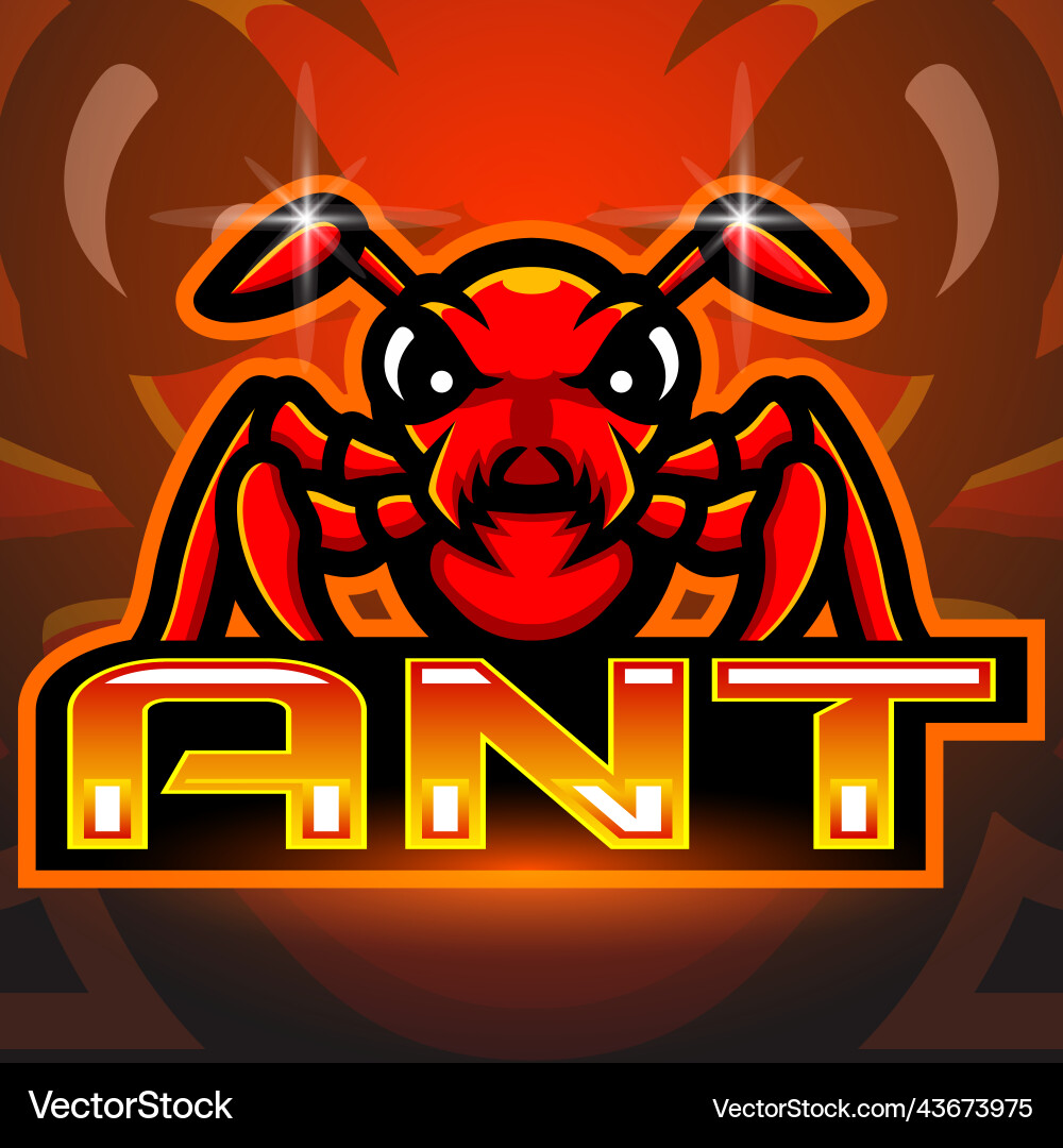 Aggressive Ant Mascot Logo Royalty Free Vector Image