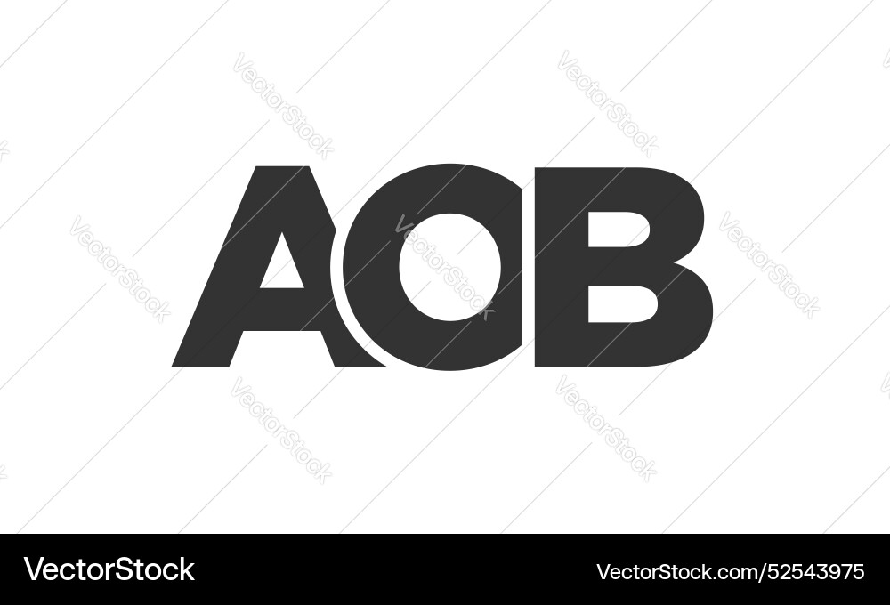 Aob logo design template with strong and modern Vector Image