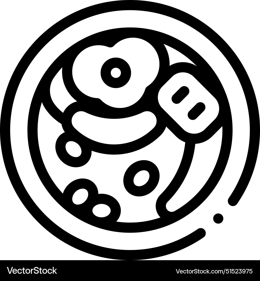 Bandeja paisa icon thin linear style design Vector Image