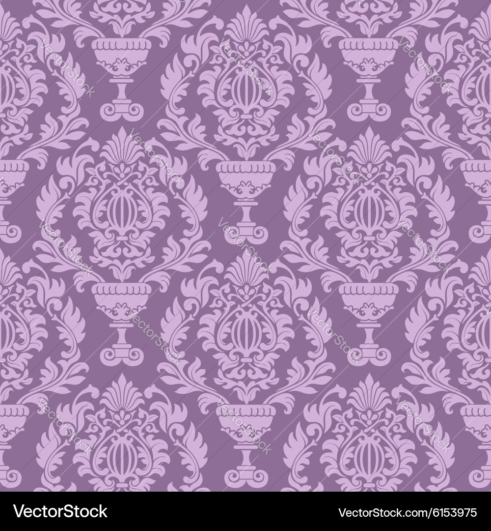 Damask Floral Pattern Royalty Free Vector Image