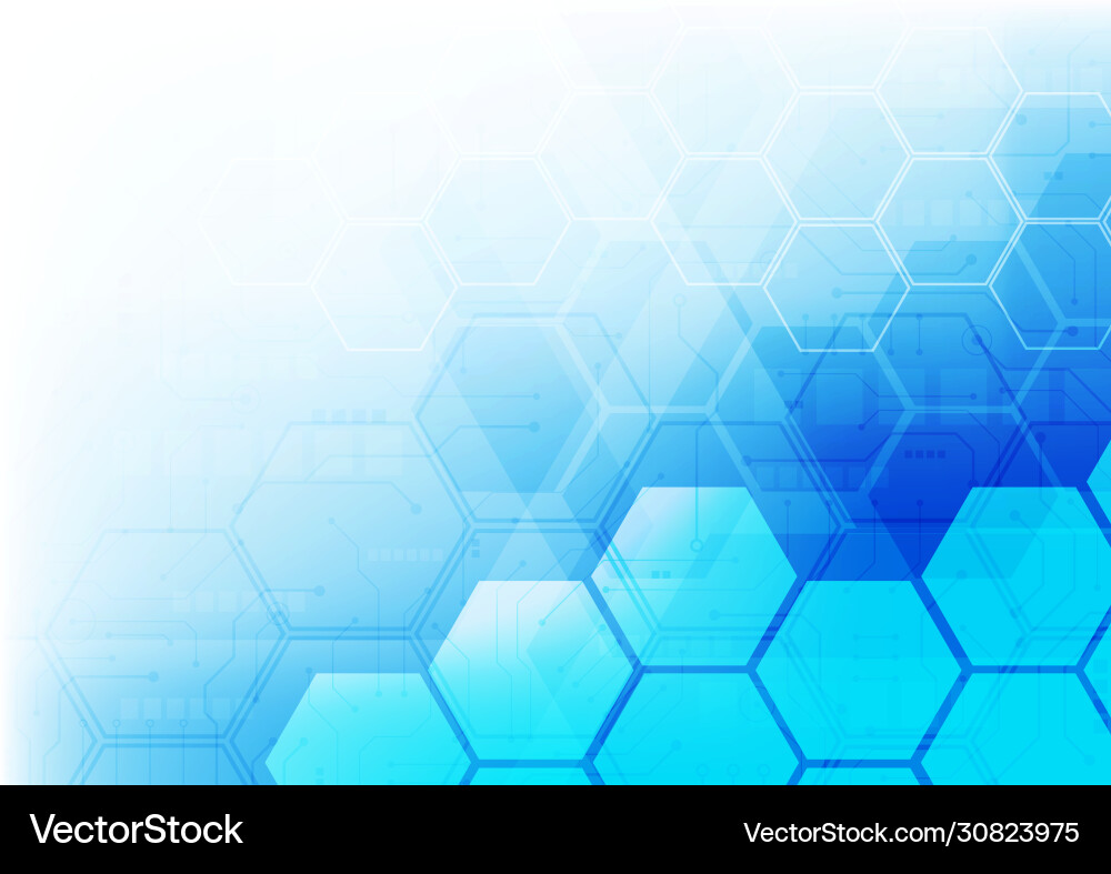 Hexagon technology background Royalty Free Vector Image
