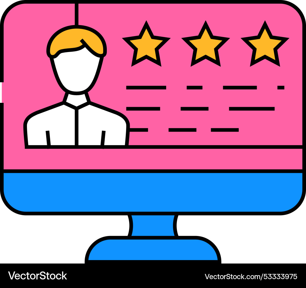 Review colleague icon color Royalty Free Vector Image