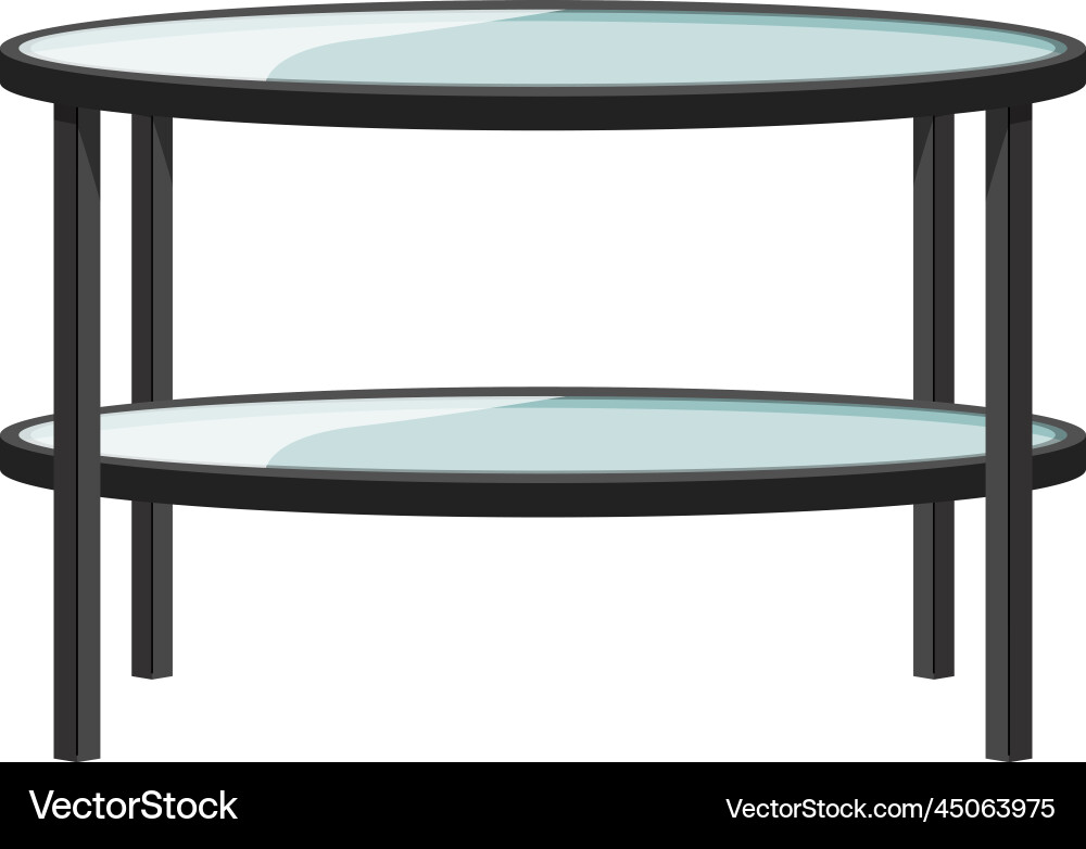 White glass table cartoon Royalty Free Vector Image