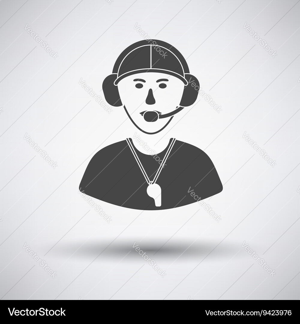 American football coach icon Royalty Free Vector Image