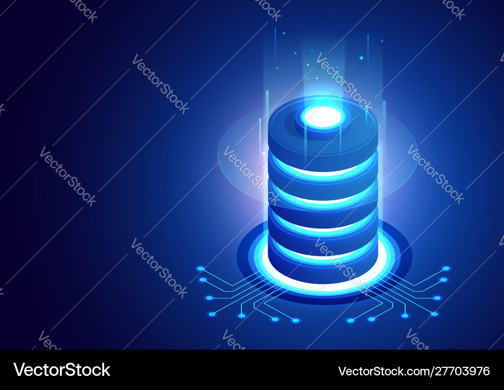 Big data storage and cloud computing technology Vector Image