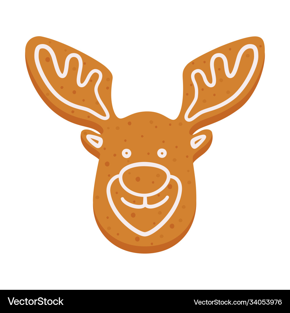 Christmas gingerbread cookies in shape Royalty Free Vector