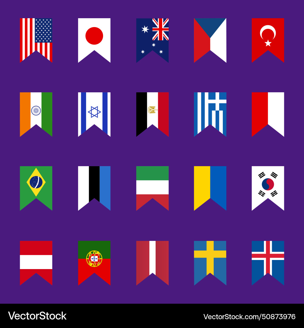 Country flags Royalty Free Vector Image - VectorStock