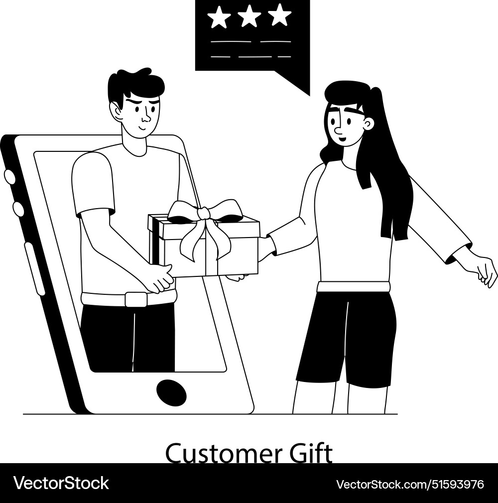 Customer gift Royalty Free Vector Image - VectorStock