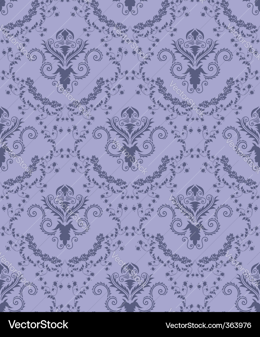 Damask wallpaper pattern Royalty Free Vector Image