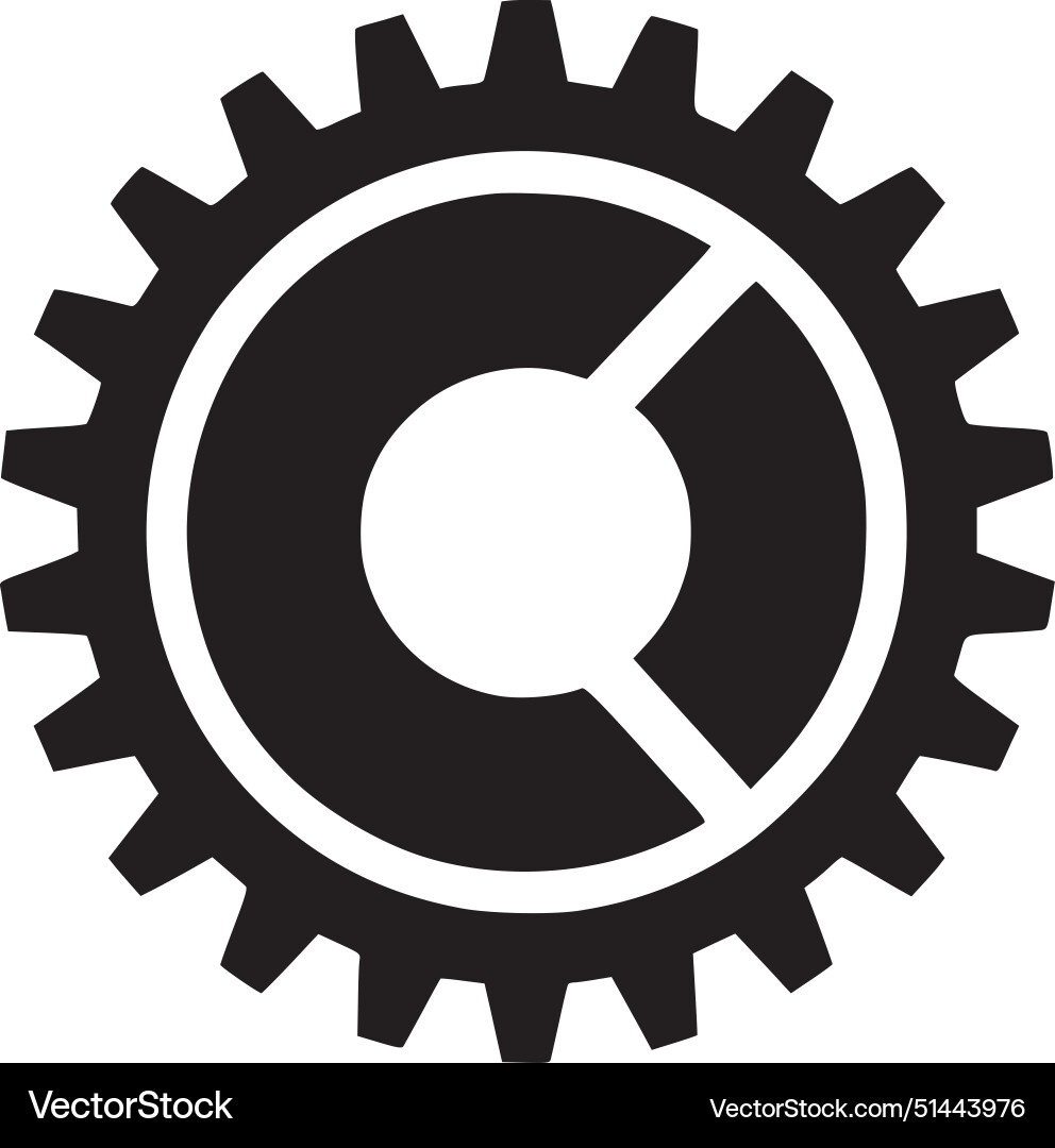 Gear - high quality logo ideal for t-shirt Vector Image