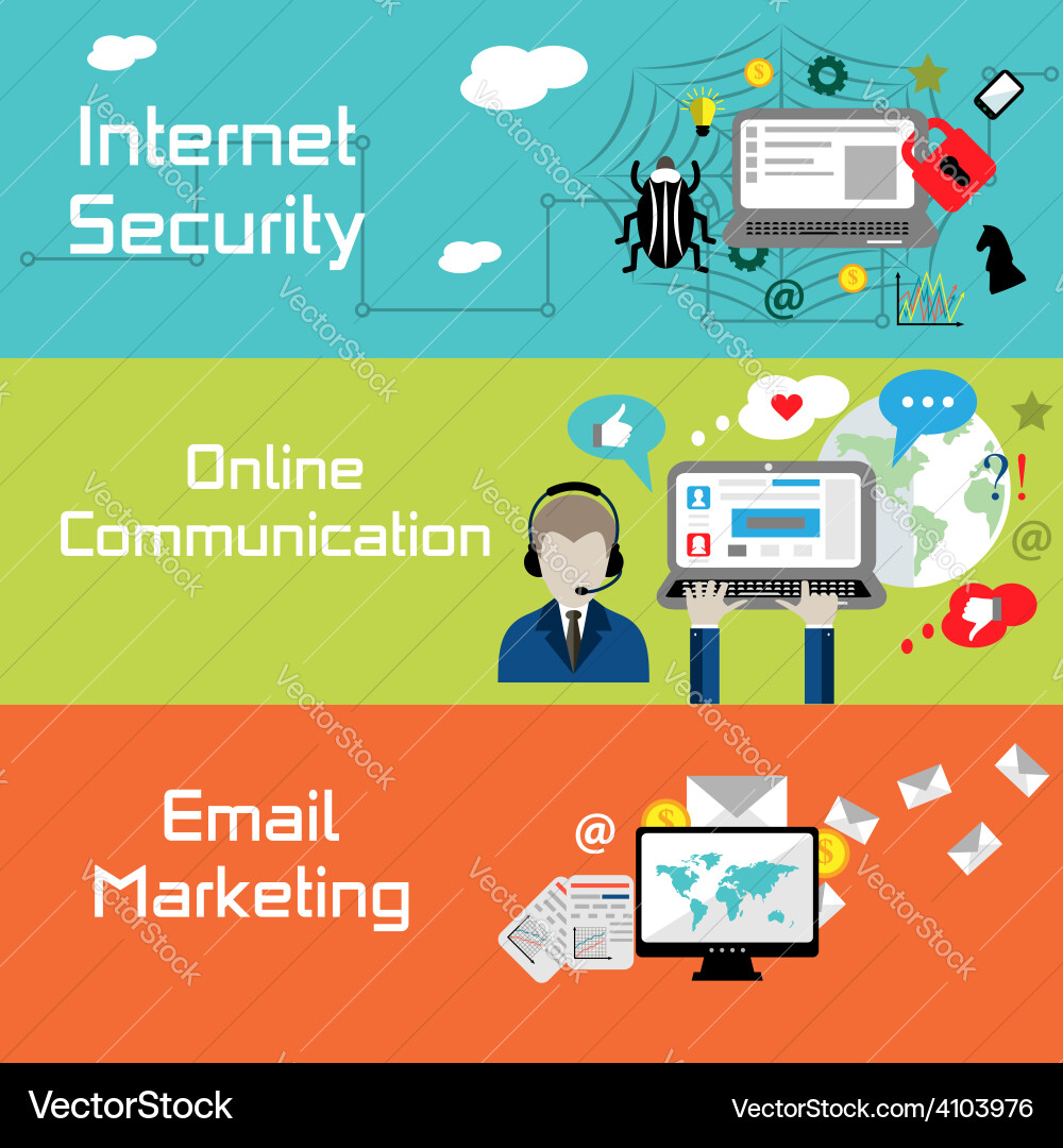 Internet banners Royalty Free Vector Image - VectorStock