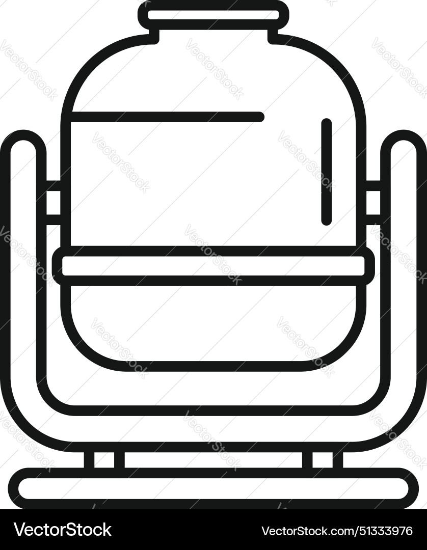 Line art style propane gas tank icon Royalty Free Vector