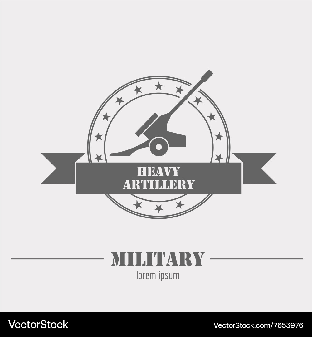 Militärlogo Abzeichen Kanonen Grafikvorlage Vektorbild