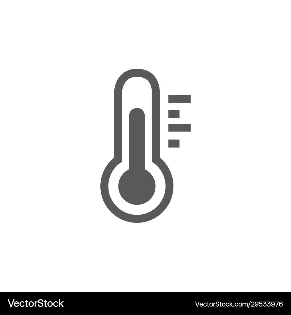 Thermometer icon on white background Royalty Free Vector