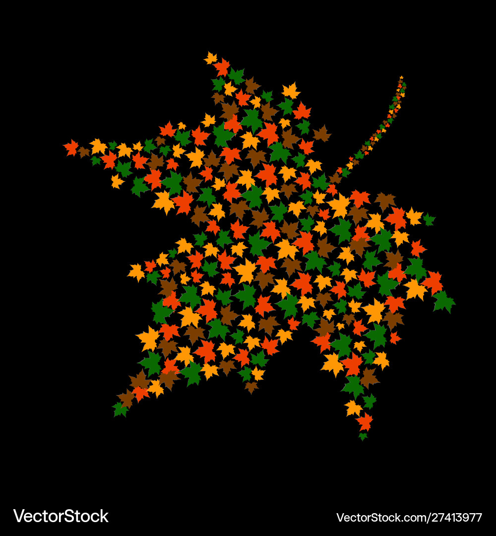 Abstract maple leafs for your design Royalty Free Vector