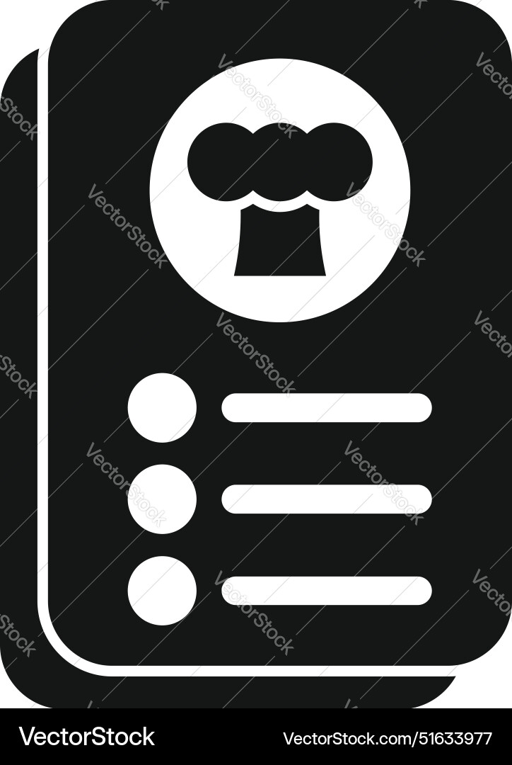 Chef menu book logo representing cooking and Vector Image