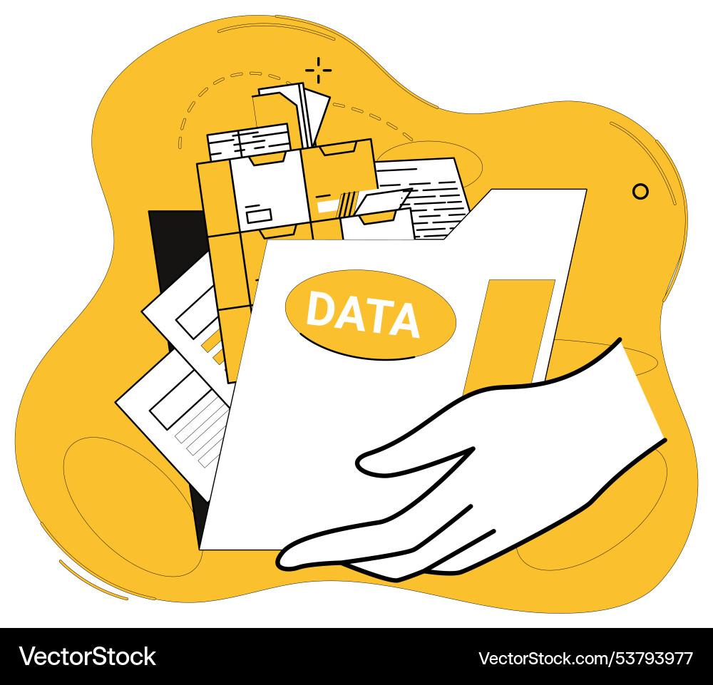 Data science systematic research blossoms under Vector Image