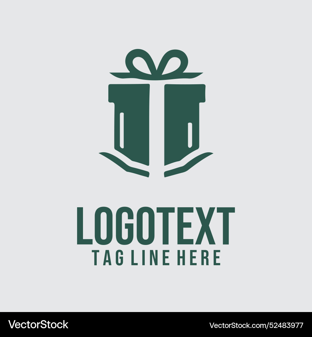 Gift box logo Royalty Free Vector Image - VectorStock