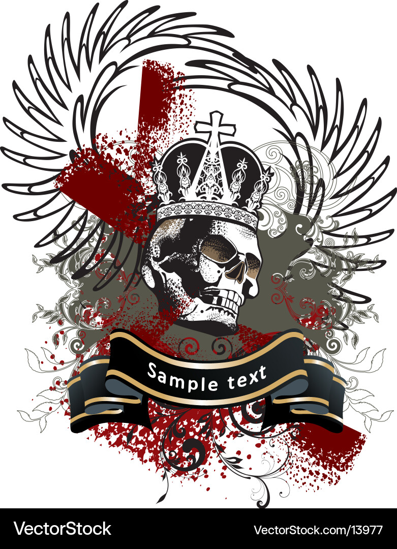 Heraldry with skull Royalty Free Vector Image - VectorStock