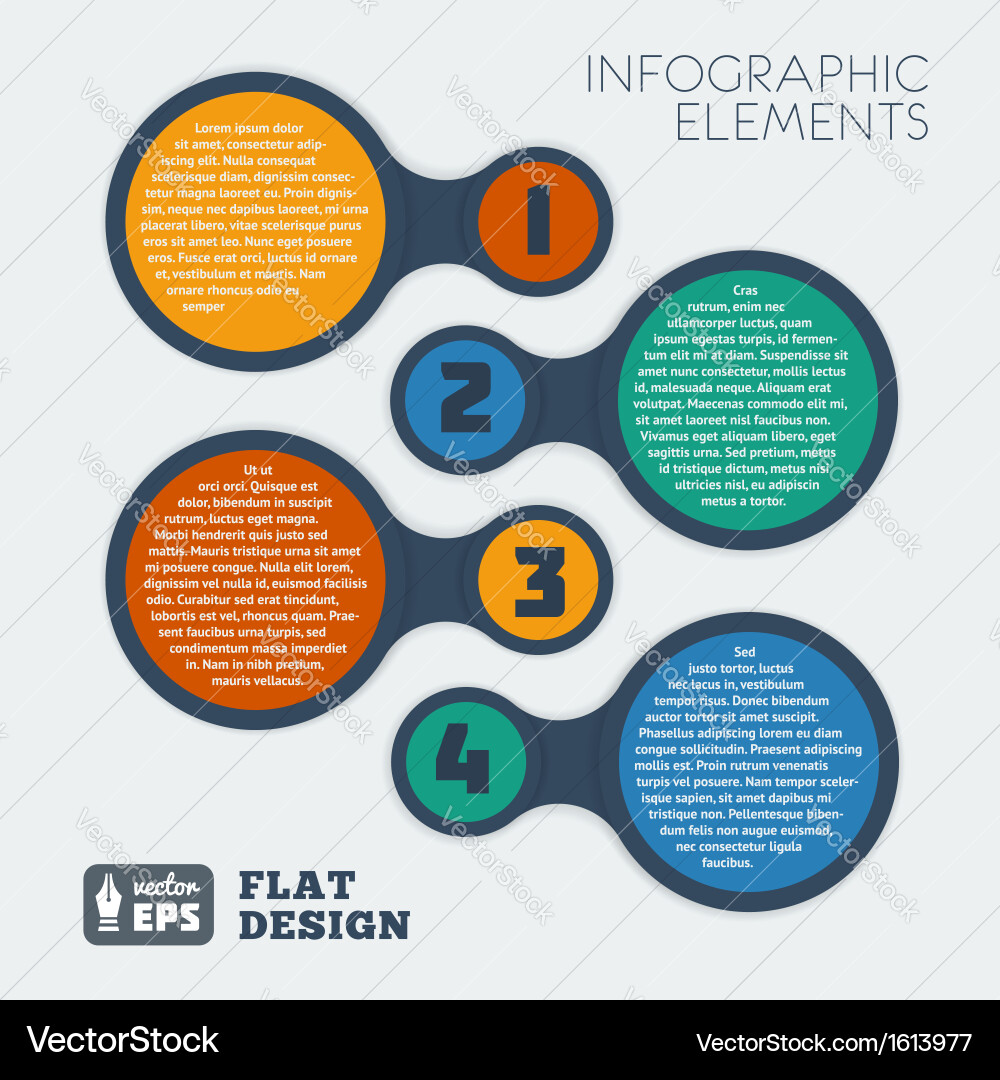 Modern Metaball Infographic Elements Royalty Free Vector
