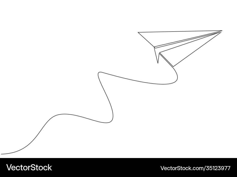 Continuous Line Drawing Plane Vector Images (over 1,700)
