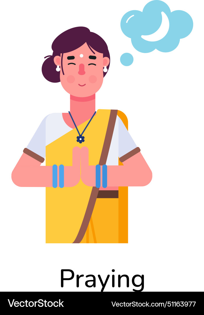 Praying Royalty Free Vector Image - VectorStock