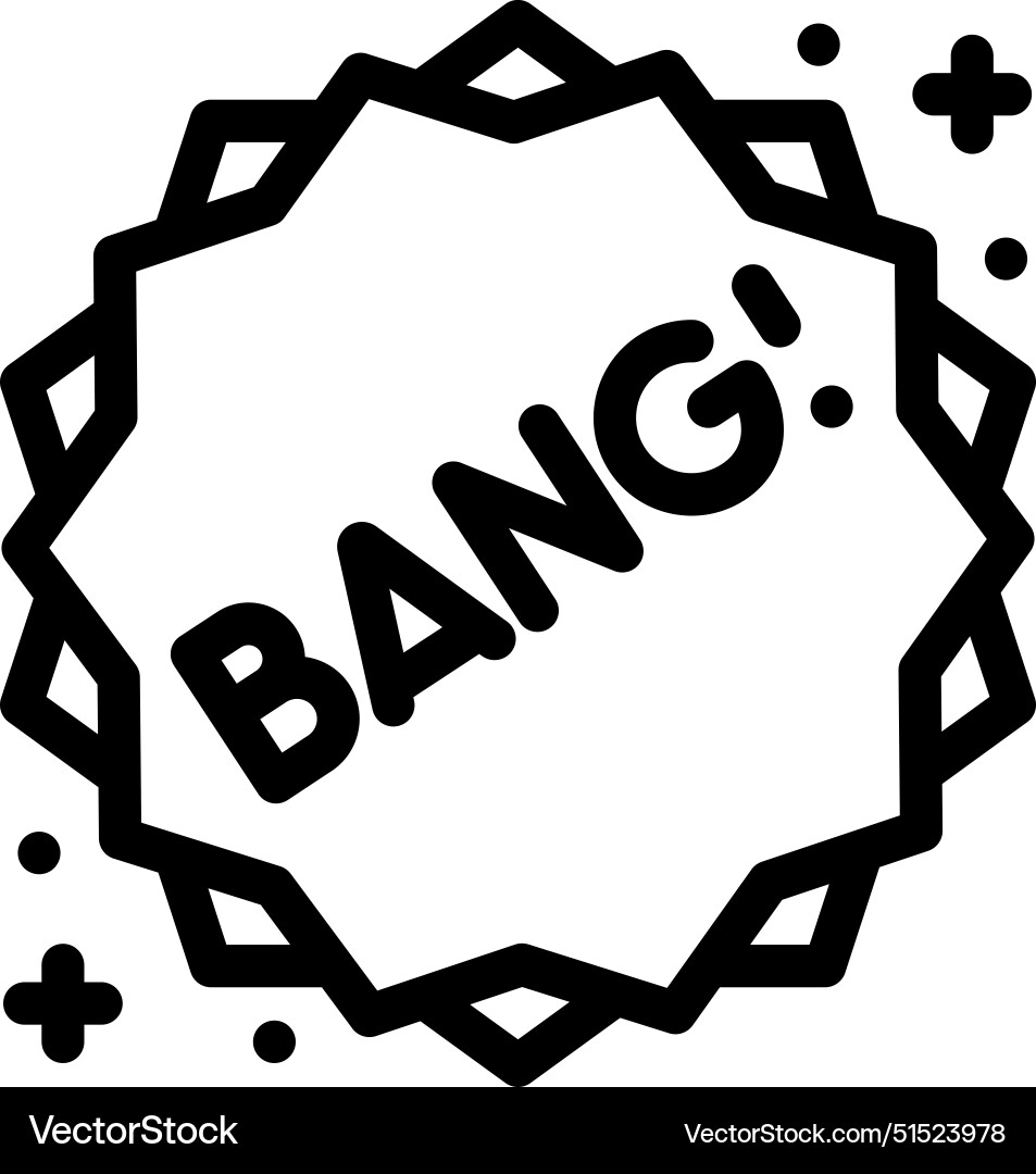 Bang icon thin linear style design isolated Vector Image